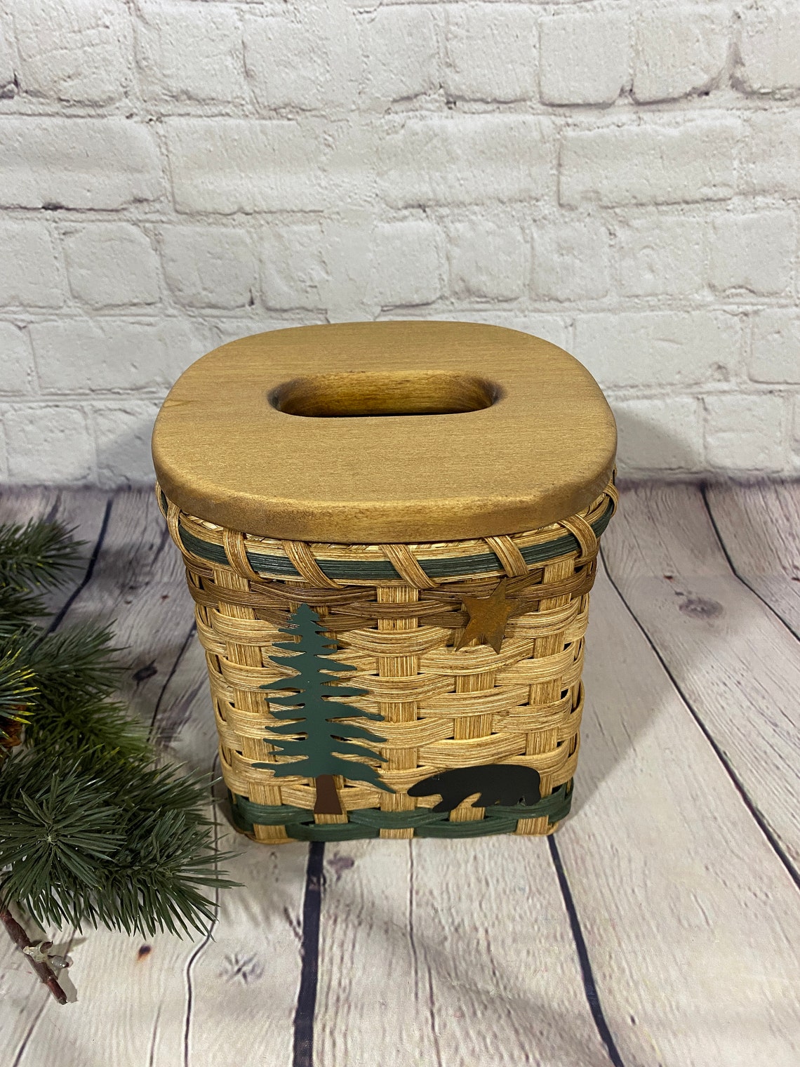 Tissue Basket-bear / Tissue Box / Tissue Cover / Handwoven - Etsy