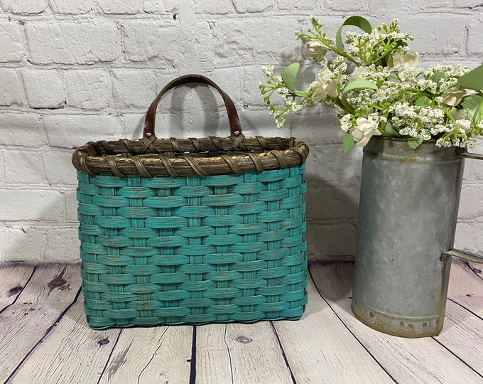 Mail Basket / Wall Basket-painted / Primitive Style Wall Basket ...