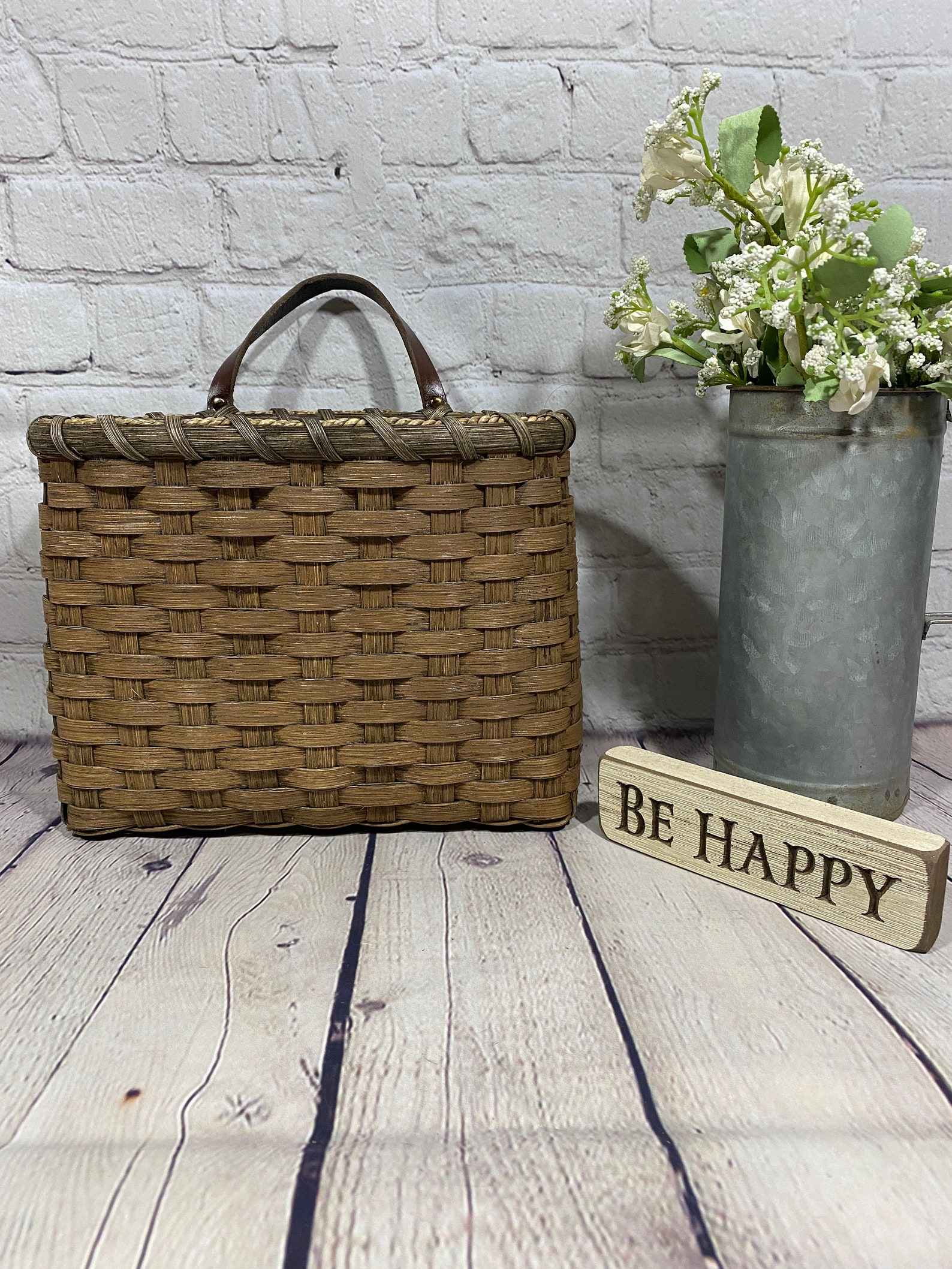 Mail Basket / Wall Basket-painted / Handwoven Basket / - Etsy