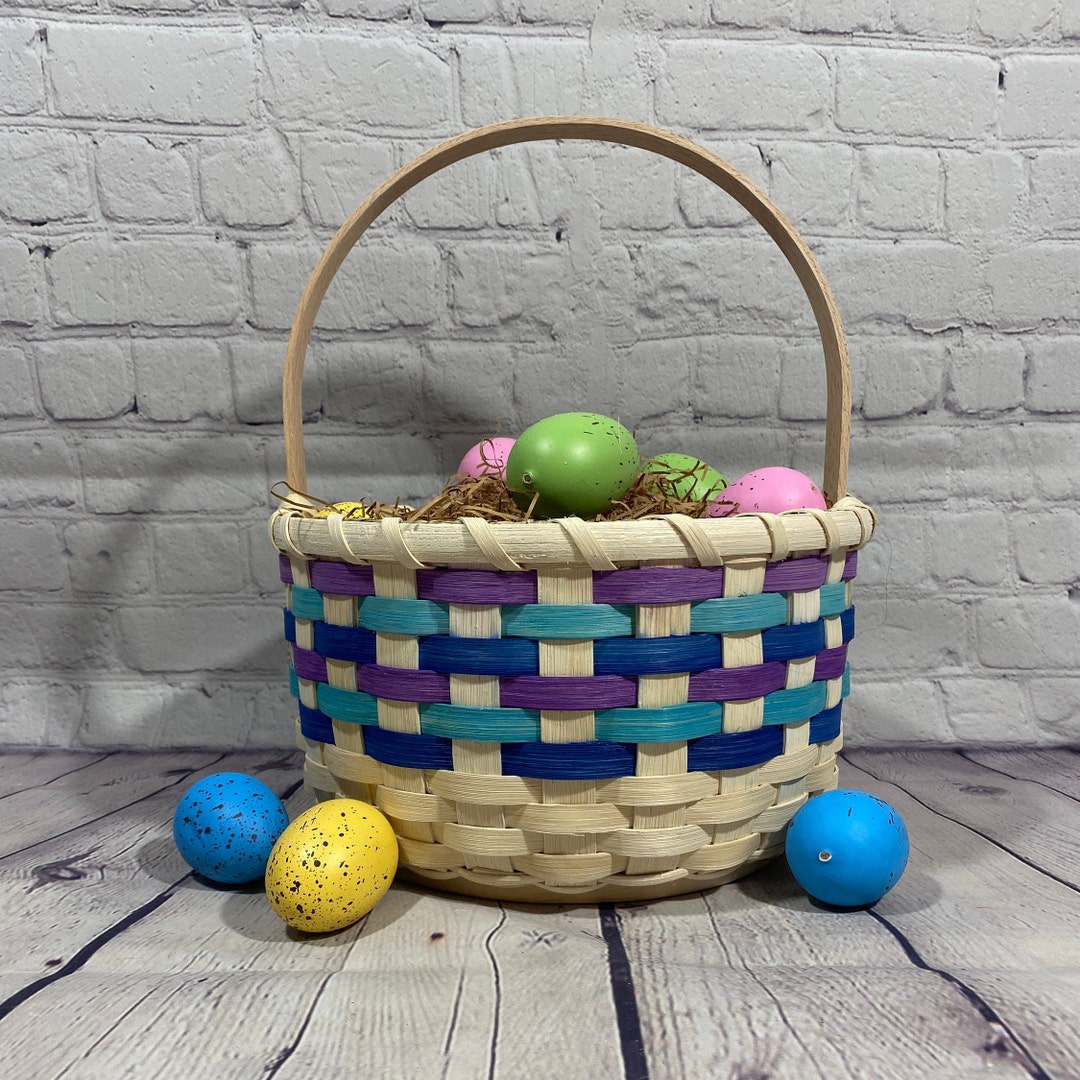 Easter Basket-storage Basket-handwoven Basket Round Basket - Etsy