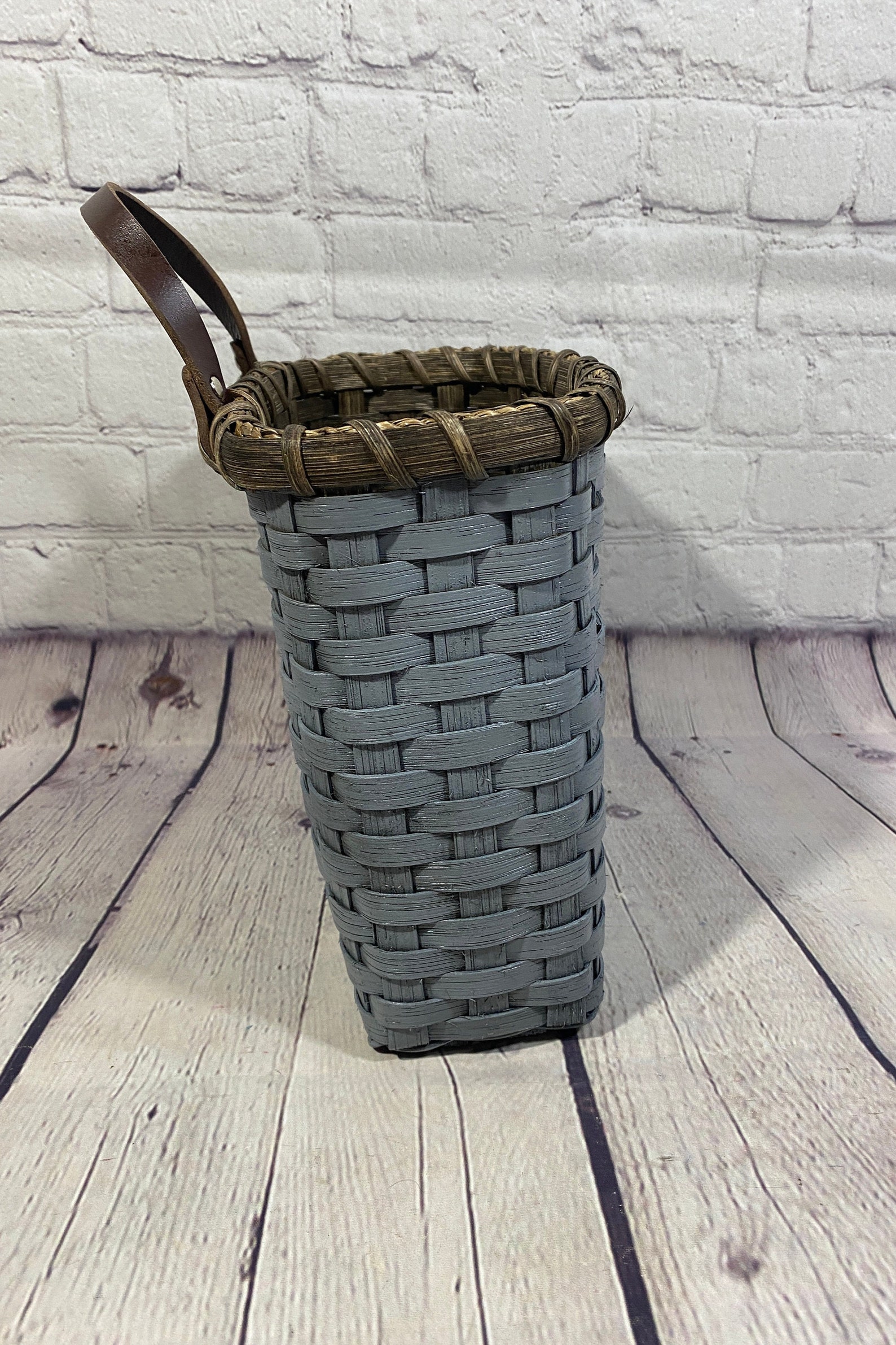 Mail Basket / Wall Basket-painted / Handwoven Basket / Primitive Style ...