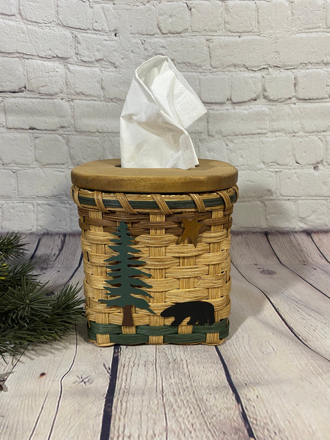 Tissue Basket-bear / Tissue Box / Tissue Cover / Handwoven - Etsy