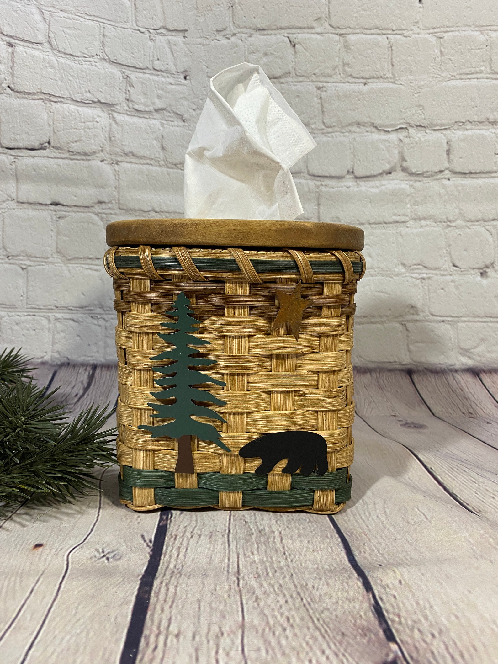 Tissue Basket-bear / Tissue Box / Tissue Cover / Handwoven - Etsy