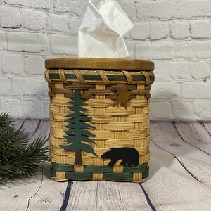 Tissue Basket-bear / Tissue Box / Tissue Cover / Handwoven Basket - Etsy
