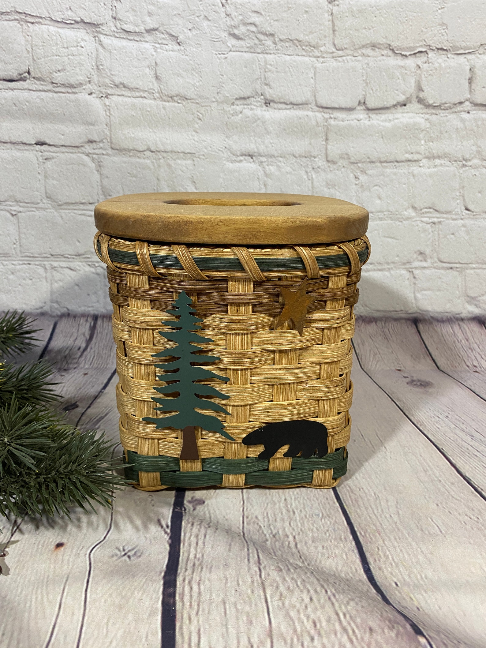 Tissue Basket-bear / Tissue Box / Tissue Cover / Handwoven - Etsy