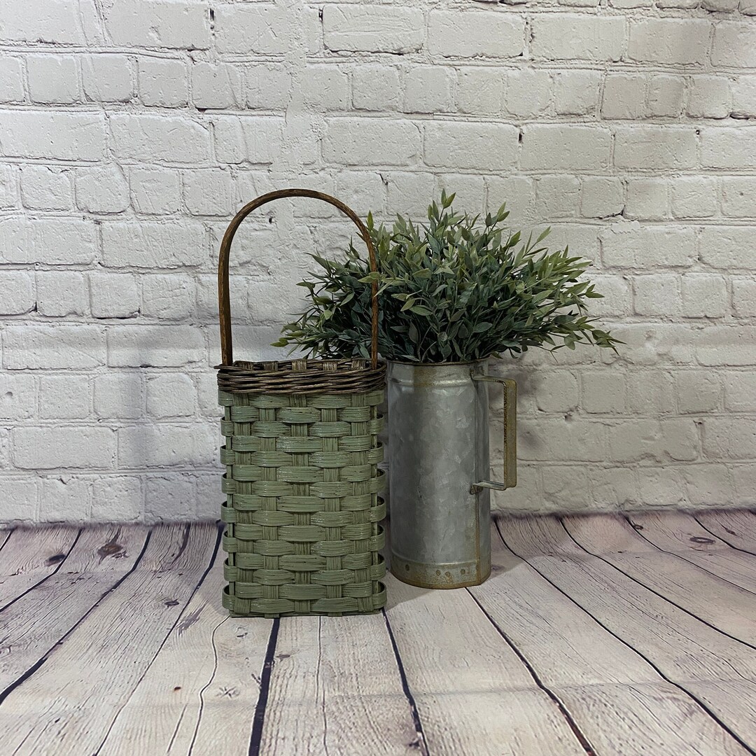 Wall Basket-handwoven Basket-primitive Style Basket - Etsy