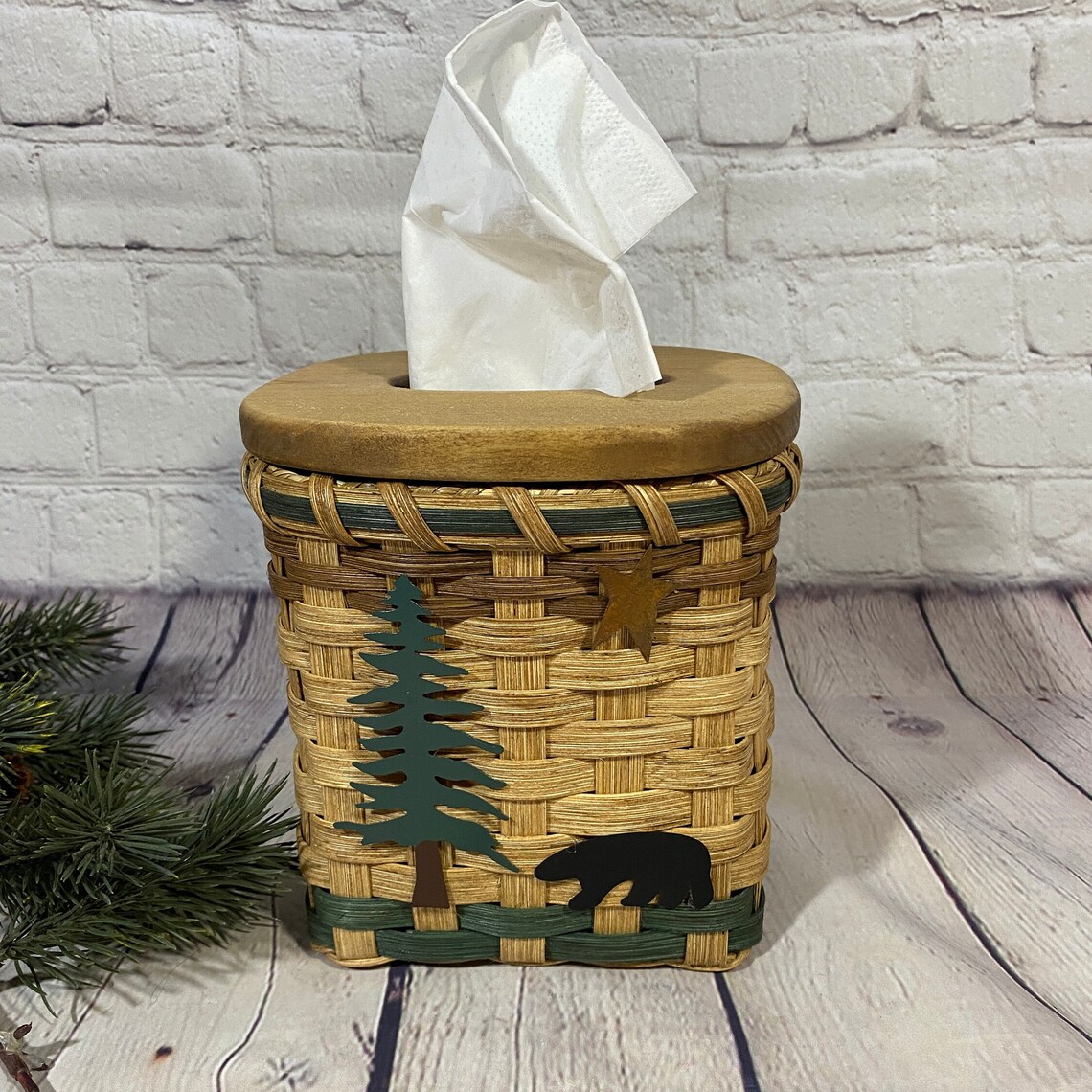 Tissue Basket-bear / Tissue Box / Tissue Cover / Handwoven - Etsy