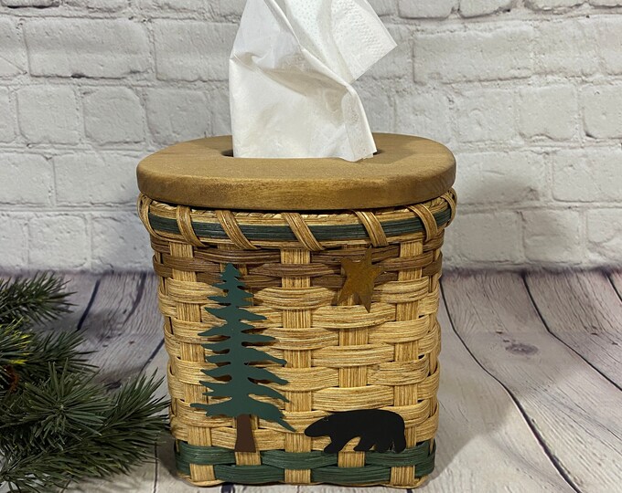 Tissue Basket-bear / Tissue Box / Tissue Cover / Handwoven Basket - Etsy