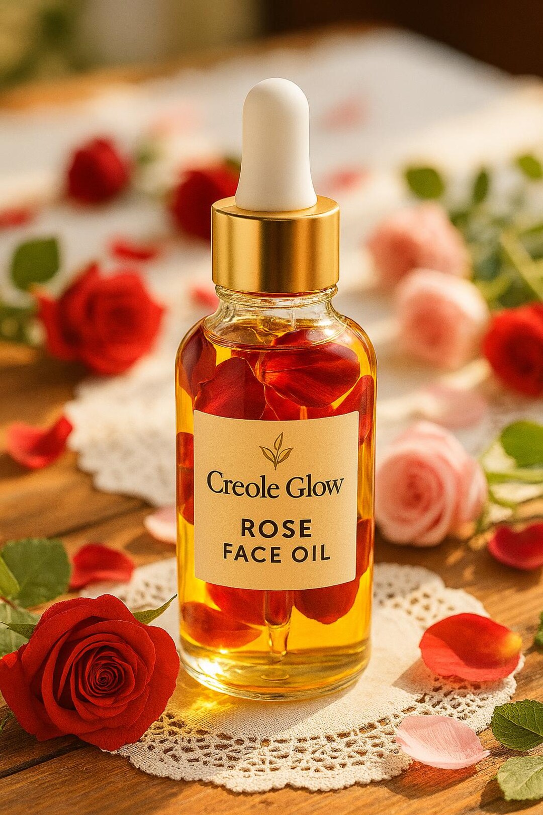 Creole Glow Rose Face Oil – Hydrating and Glowing Skin | Natural ...