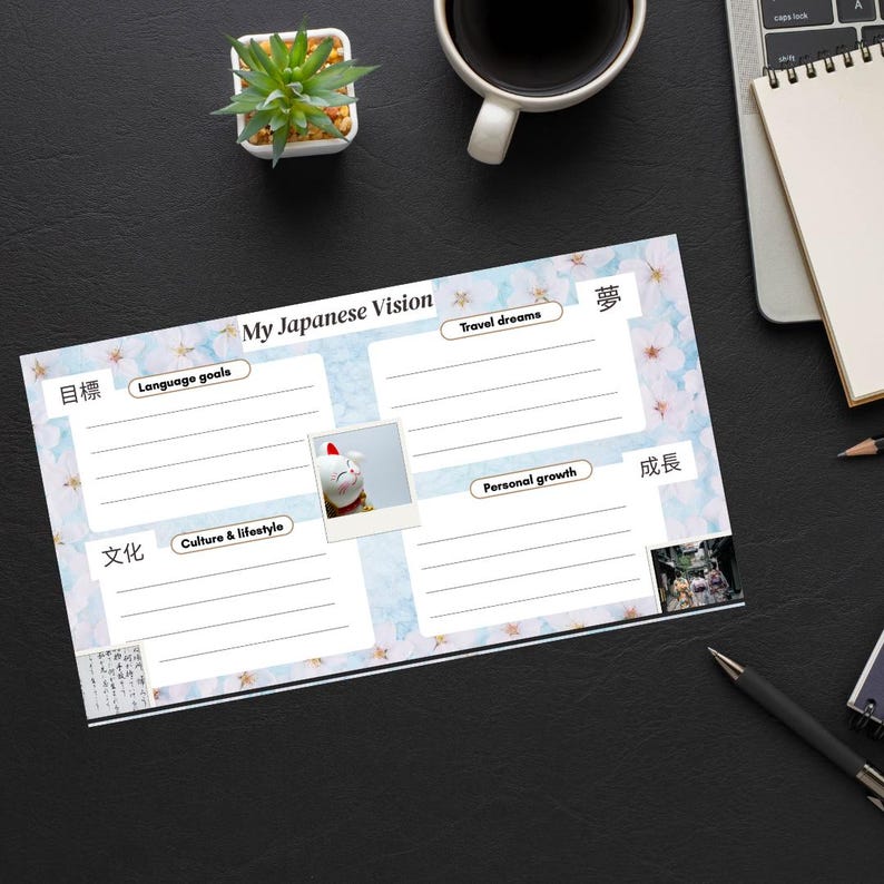 Japanese Vision Board Journal 2026 | Goal Setting & Manifestation for ...