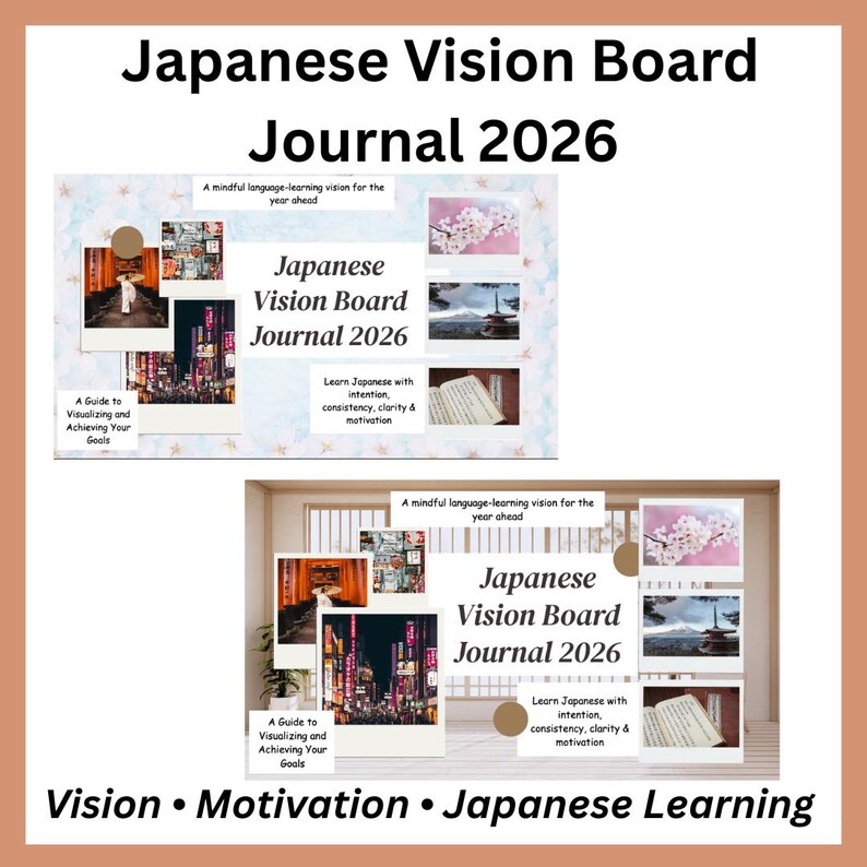 Japanese Vision Board Journal 2026 | Goal Setting & Manifestation for ...