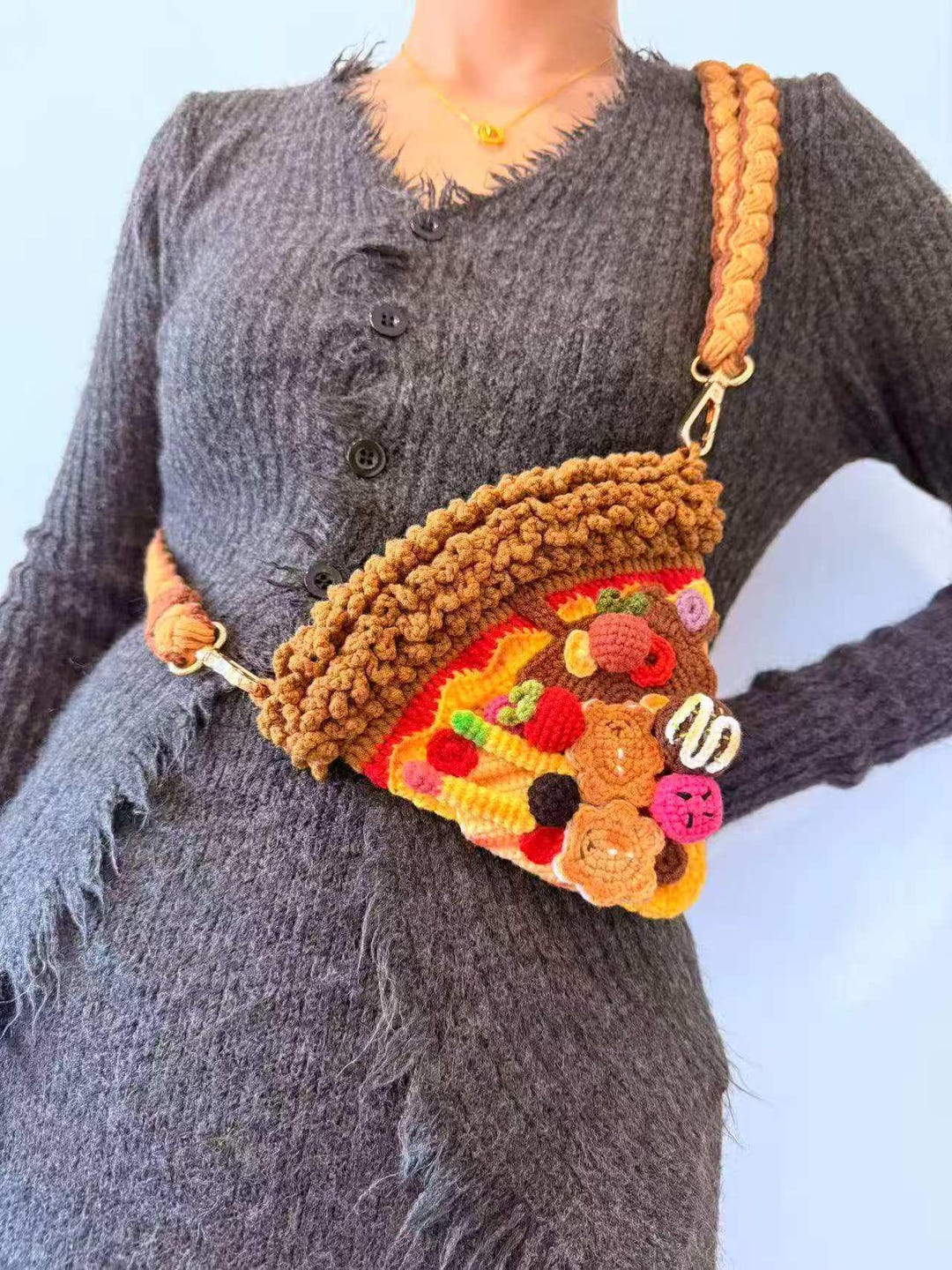 Crocheted Pizza Menu Holder “today’s Menu” – Handmade Artistic Menu ...