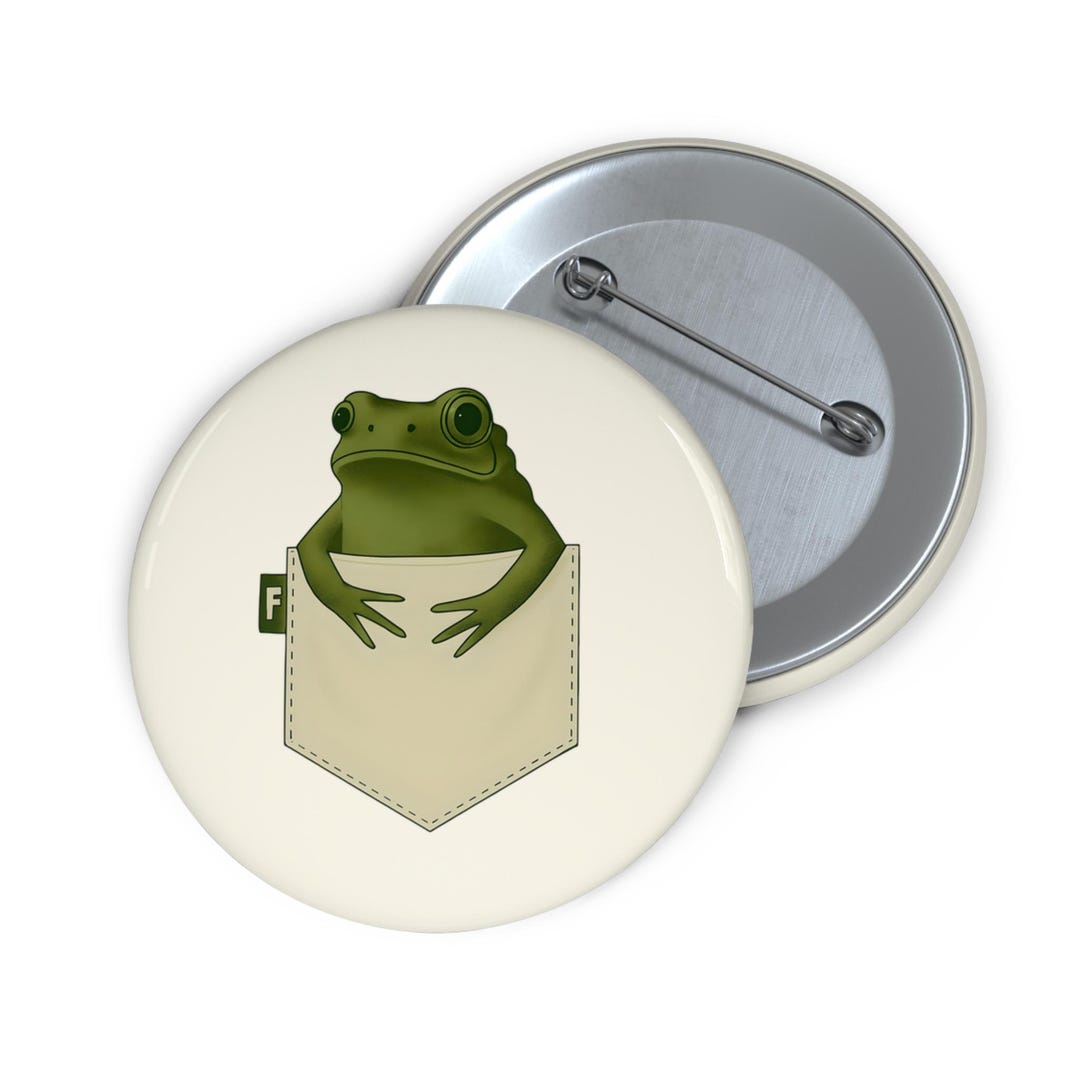 Frog Pocket Pin Buttons | Cute Frog Badges for Gifts, Fun Accessories ...