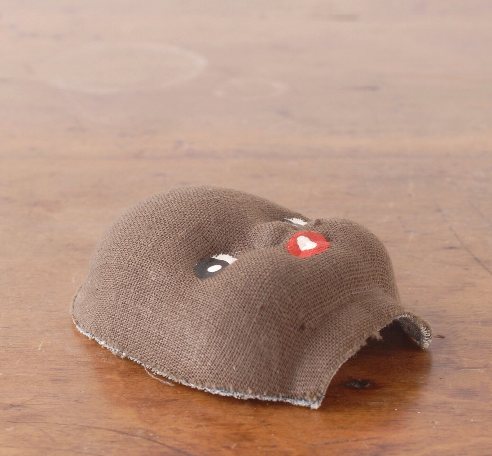 Vintage Face Pressed Cloth Mask for Black Doll Head, Molded Fabric ...