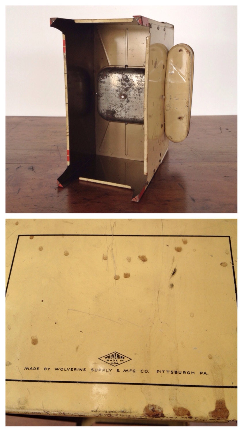 Wolverine Toy Sink, Tin Litho Play Kitchen, Yellow, Tomato Red, Black ...