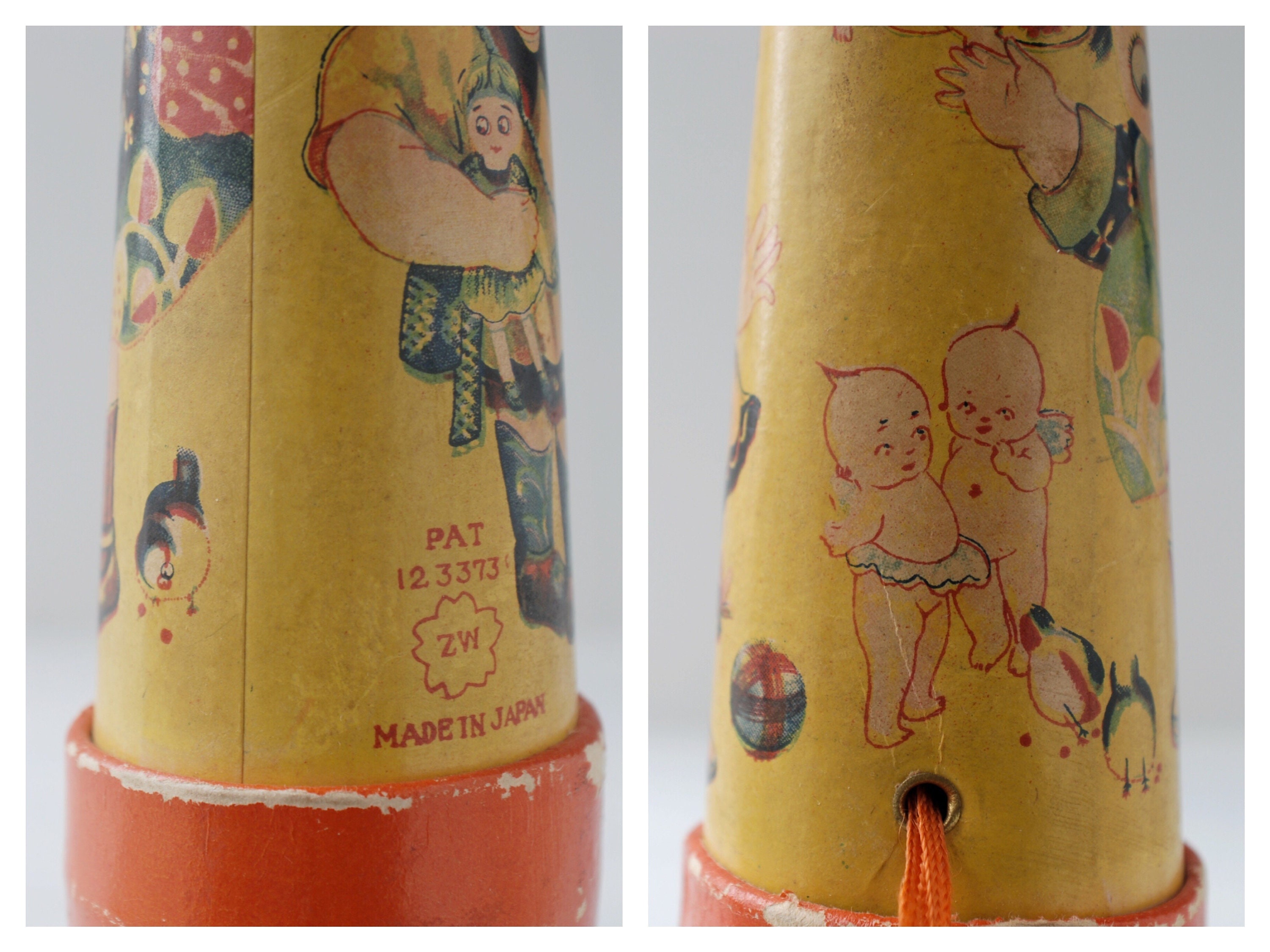 Antique Toy Kaleidoscope, Vintage 1920s With Flapper Girls, Kewpies ...