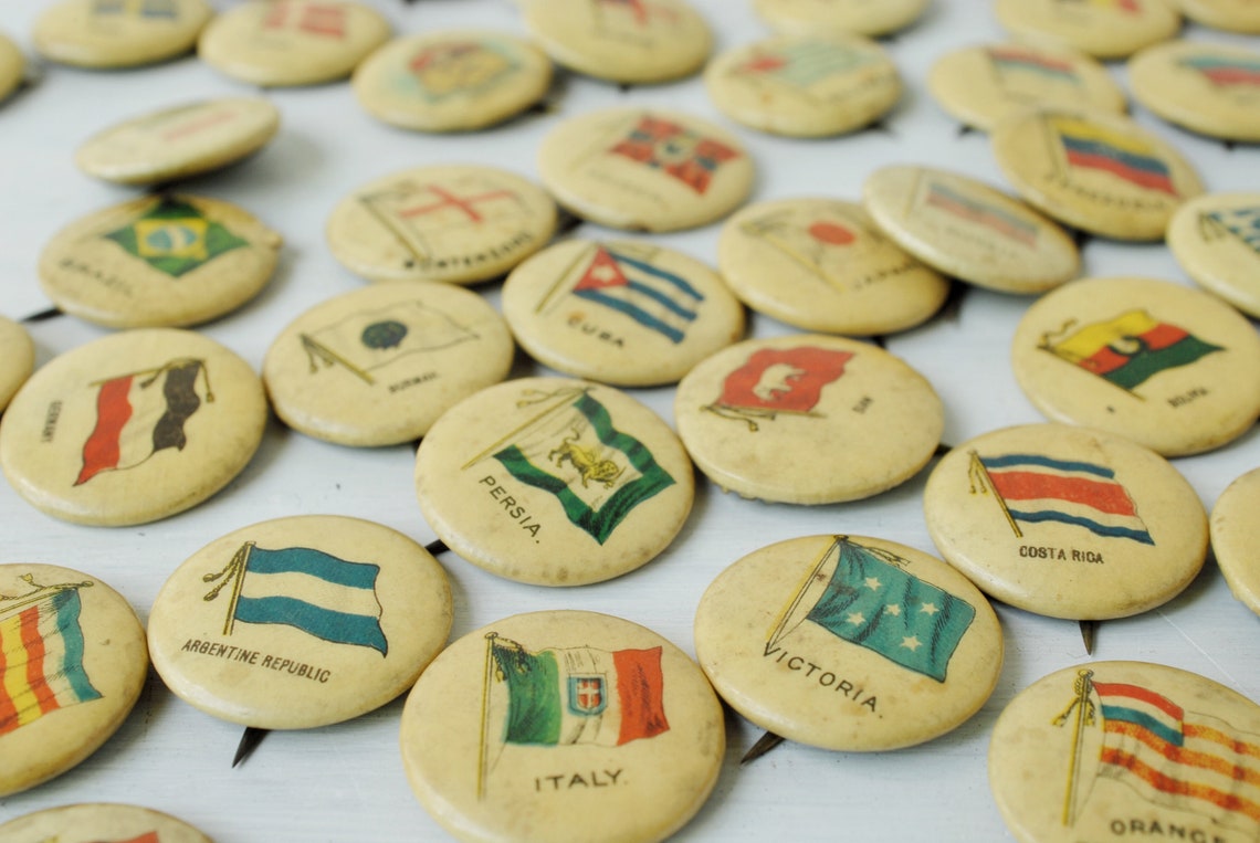 Antique China Flag Pin Chinese Sweet Caporal Country | Etsy