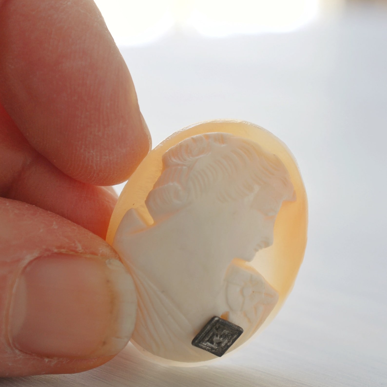 Vintage Carved Shell Cameo Unset With Silver Embellishment - Etsy