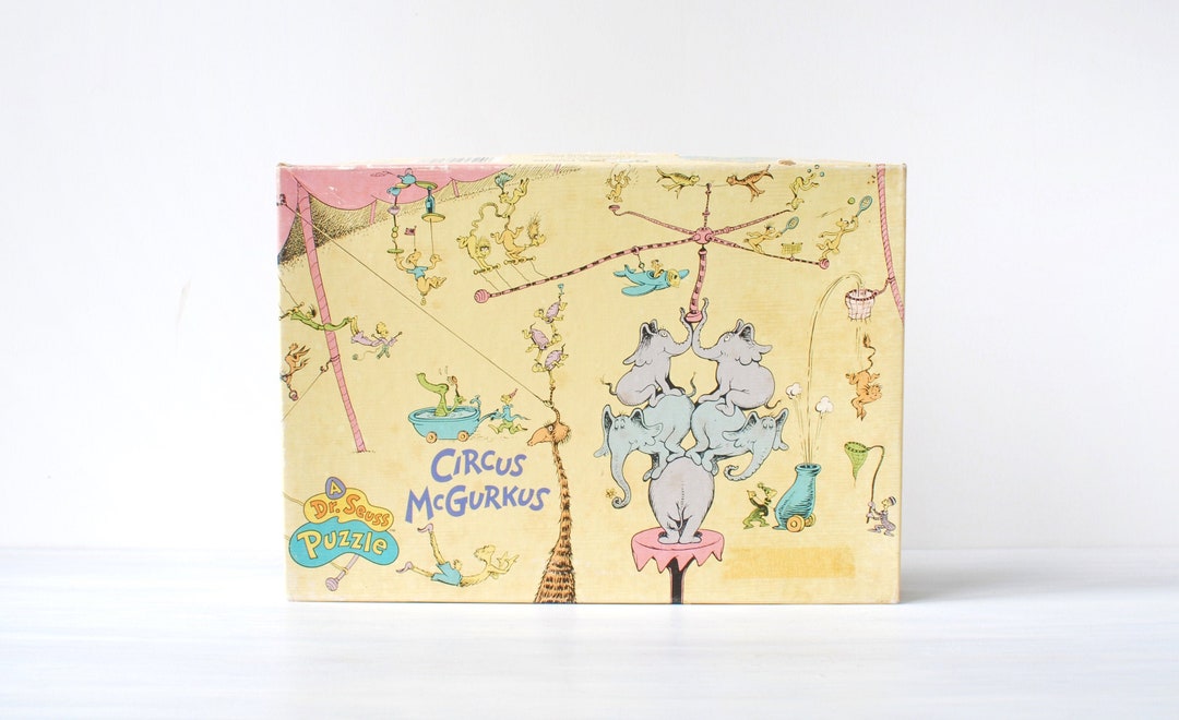 Vintage Dr. Seuss Jigsaw Puzzle, Circus Mcgurkus 60 Piece Kids' Picture ...