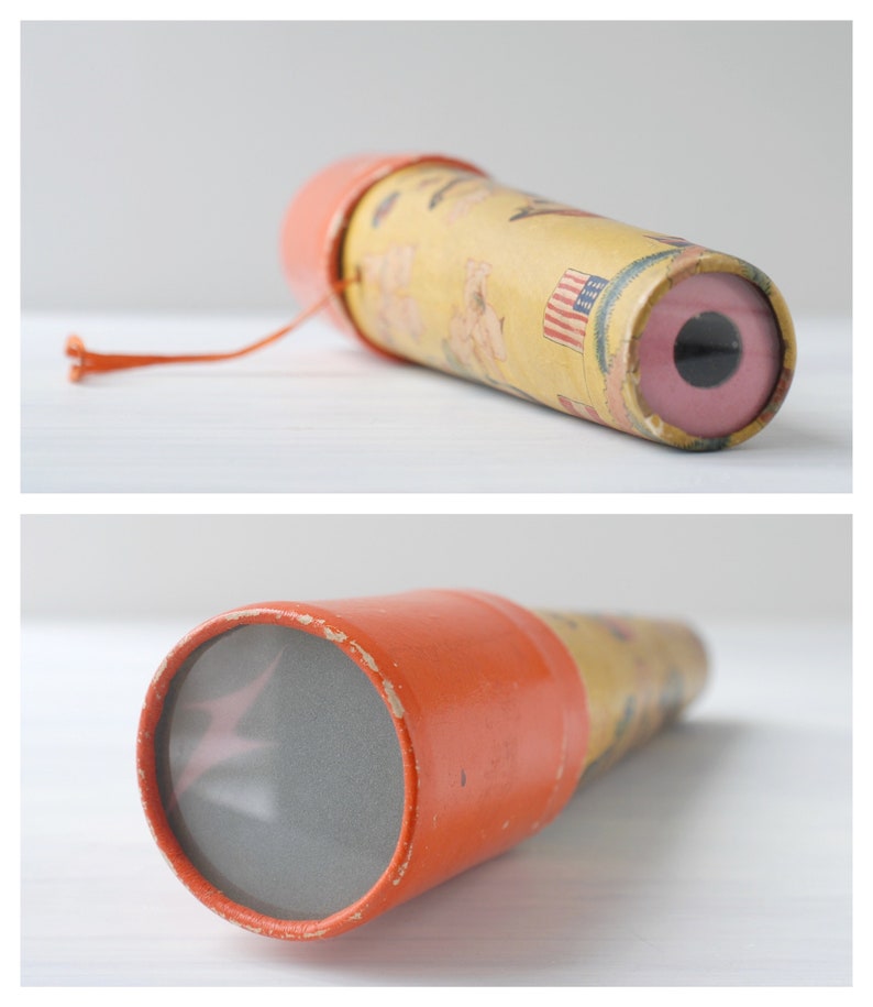 Antique Toy Kaleidoscope, Vintage 1920s With Flapper Girls, Kewpies ...