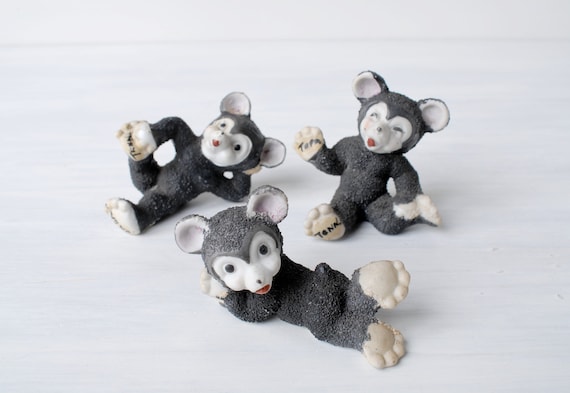 Vintage bear cub snow babies figurines set of three 1920s | Etsy