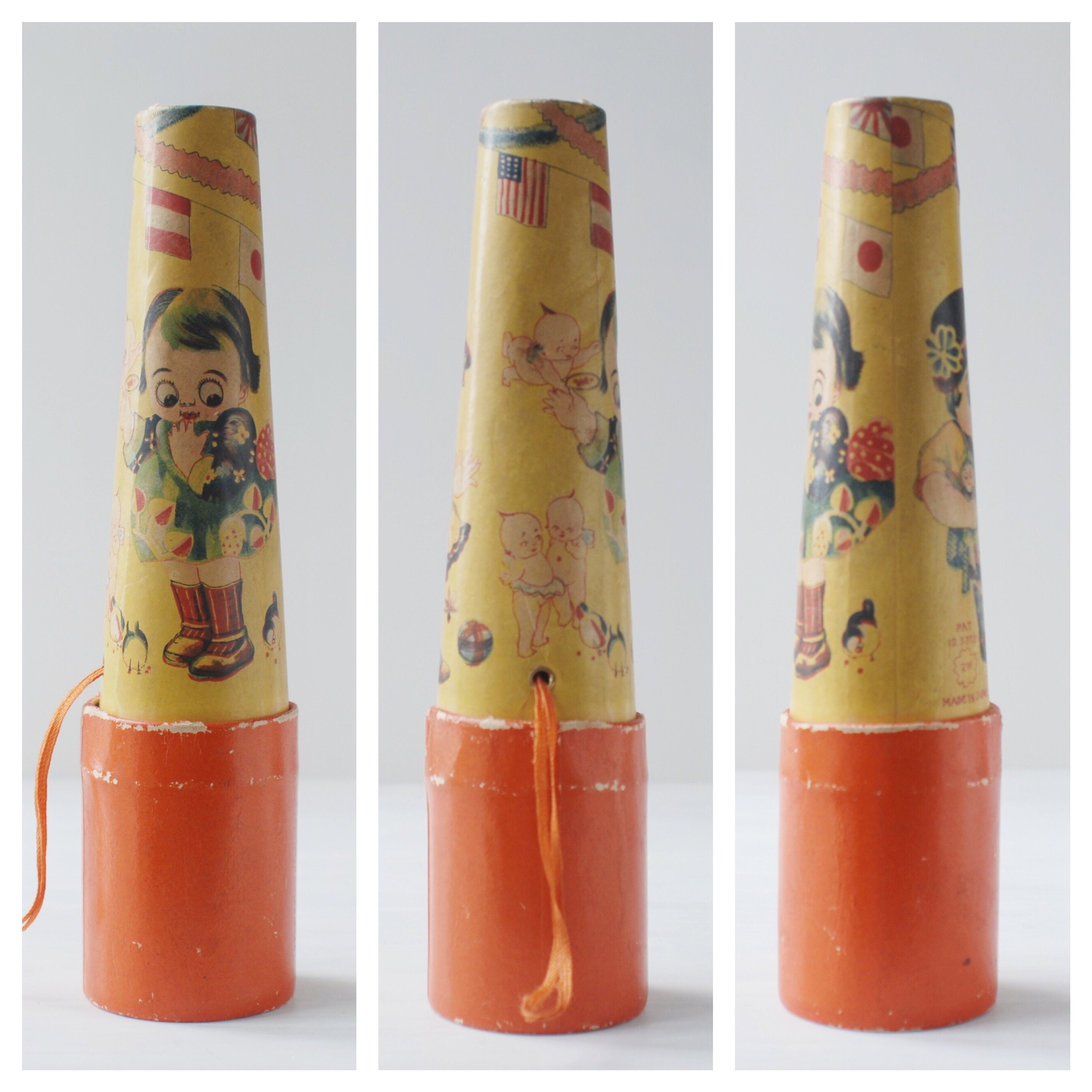 Antique Toy Kaleidoscope, Vintage 1920s With Flapper Girls, Kewpies ...