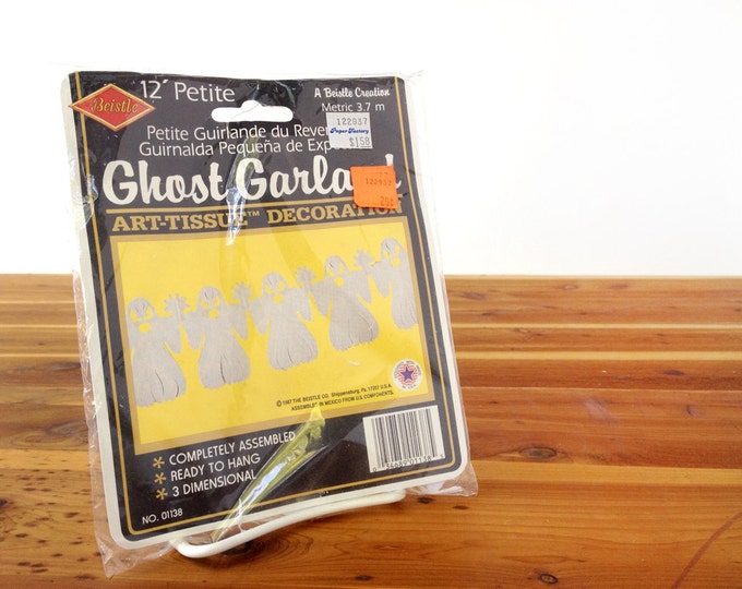 Ghost Garland Tissue Paper Halloween Decoration 12 Foot - Etsy