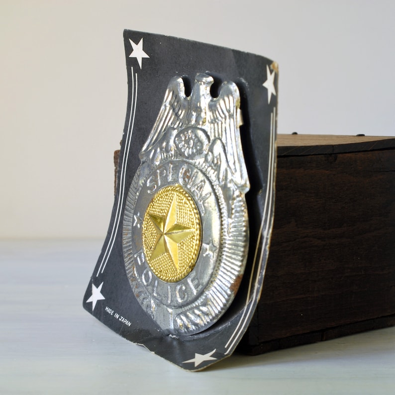 Vintage Special Police Tin Toy Badge, Large, Halloween Costume, Made in ...