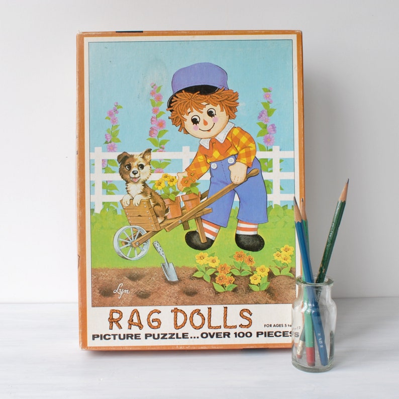 Vintage Raggedy Andy Jigsaw Puzzle, 100 Piece Kids' Picture Puzzle ...
