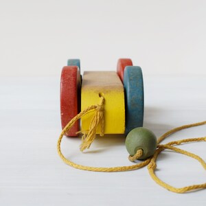 Vintage Teach-a-tot Wood Pull Toy Cart, Holgate Toys, Inc. Chicago ...