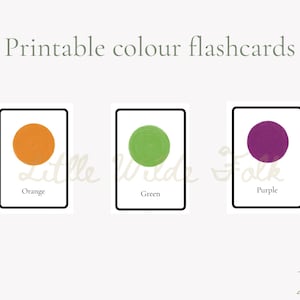 Printable Colour Flashcards for Kids – Nature-inspired Watercolour ...