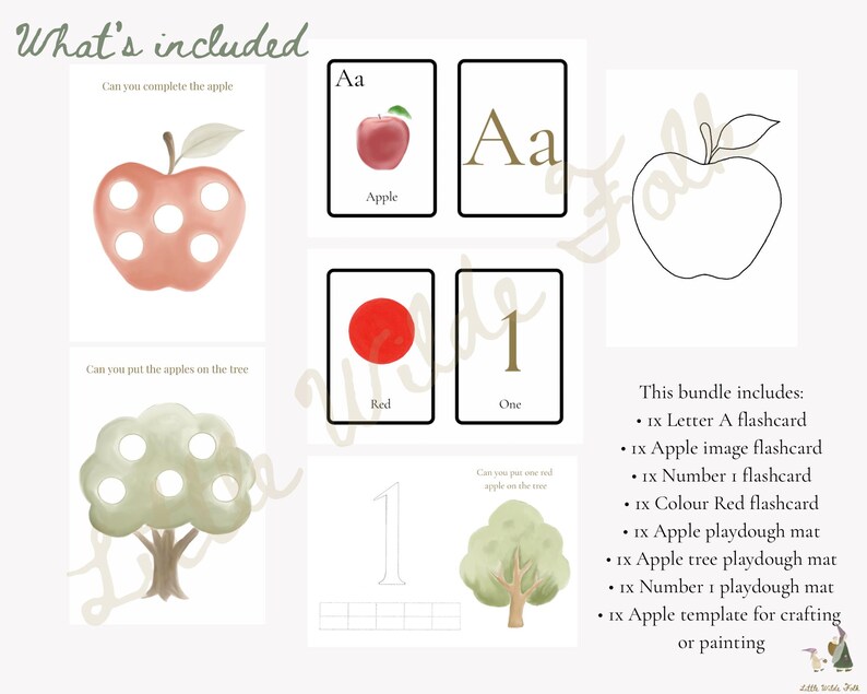 A is for Apple Printable Learning Pack – Letter A, Number 1, Red Colour ...