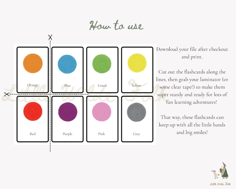 Printable Colour Flashcards for Kids – Nature-inspired Watercolour ...