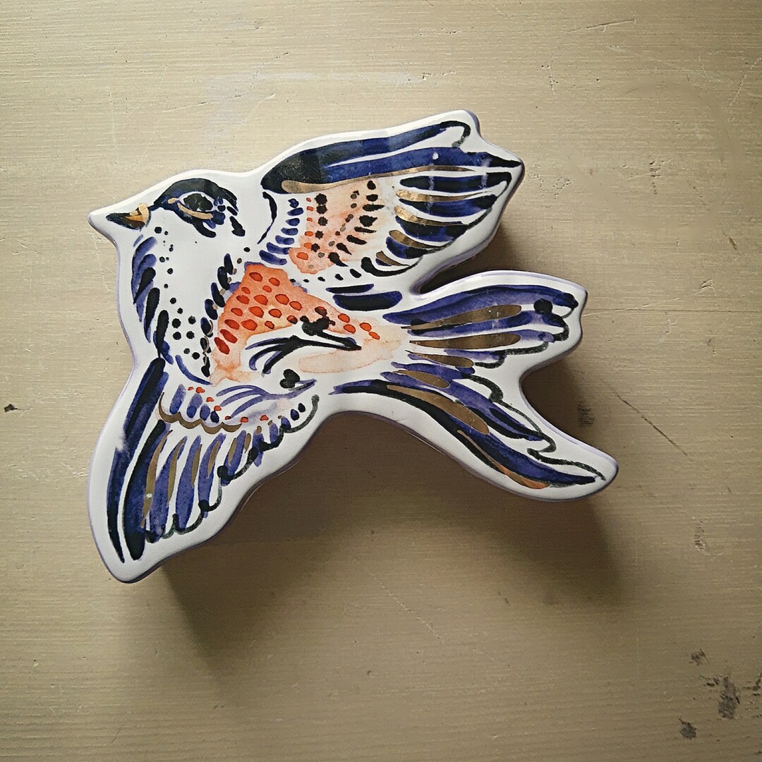 VINTAGE JEWELRY BOX Ceramic Bird - Etsy