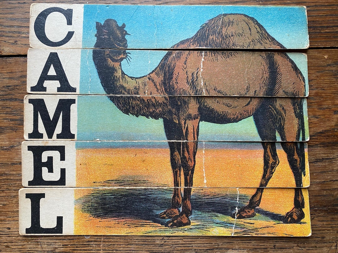 1880s ANTIQUE Sliced Animals Word Puzzle, Selchow & Righter, Antique ...