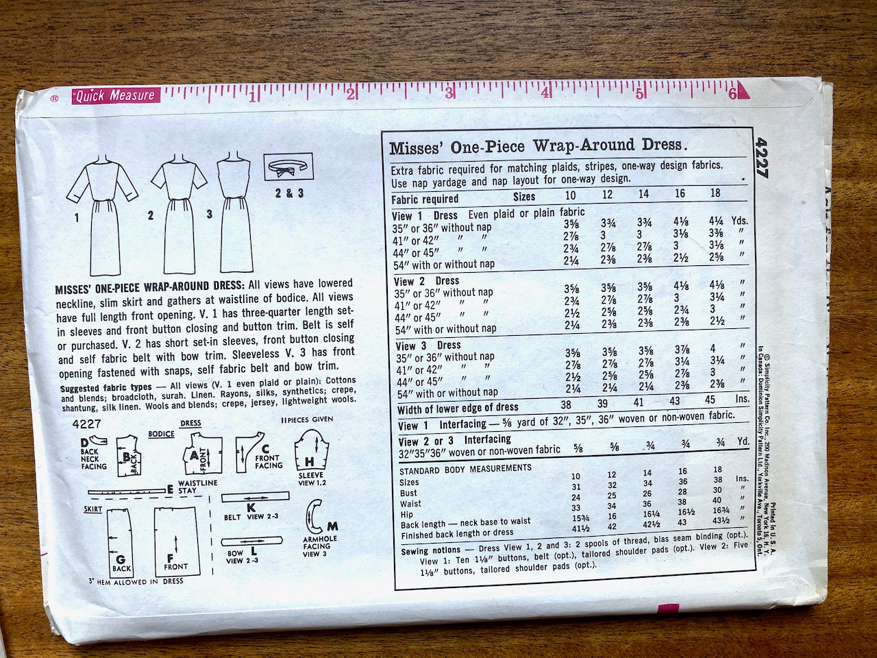 UNCUT Simplicity 4227, Misses Size 12/14, Bust 32/34, 1950s-1960s ...