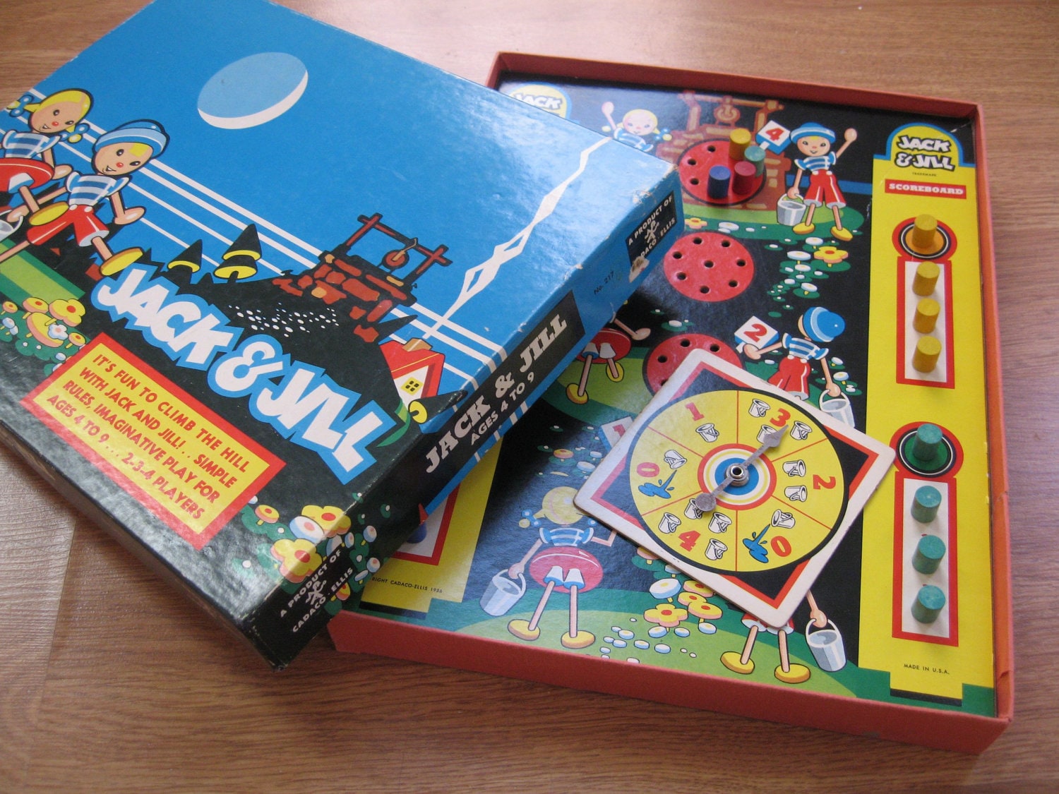 Jack and Jill, Vtg 1956 Cadaco-ellis Children's Board Game, Toy, Great ...