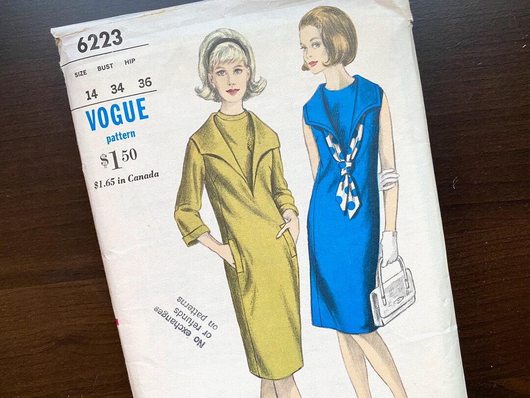 Vogue 6223, Vogue Young Fashionables, Size 14 Bust 34 Hip 36, One-piece ...