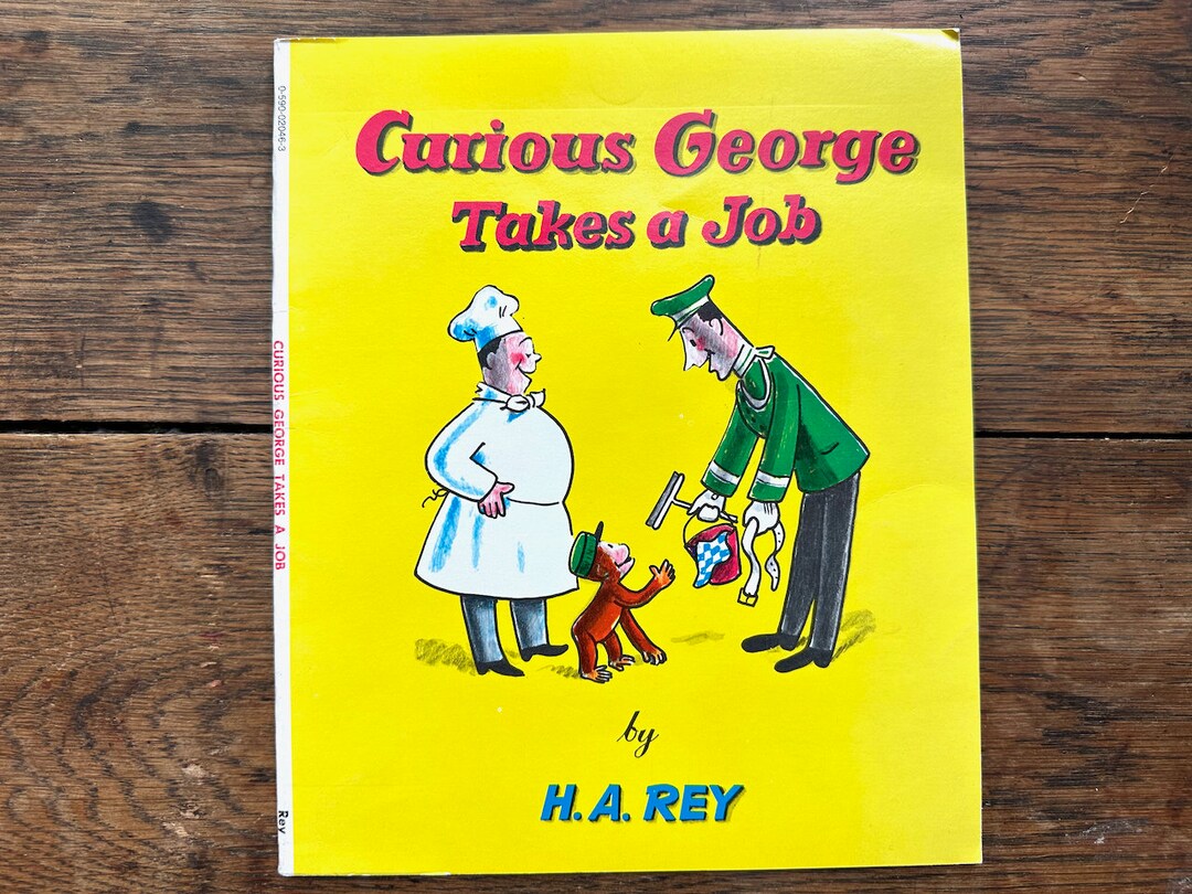 Curious George Takes a Job, 1947 Scholastic Paperback, Excellent ...
