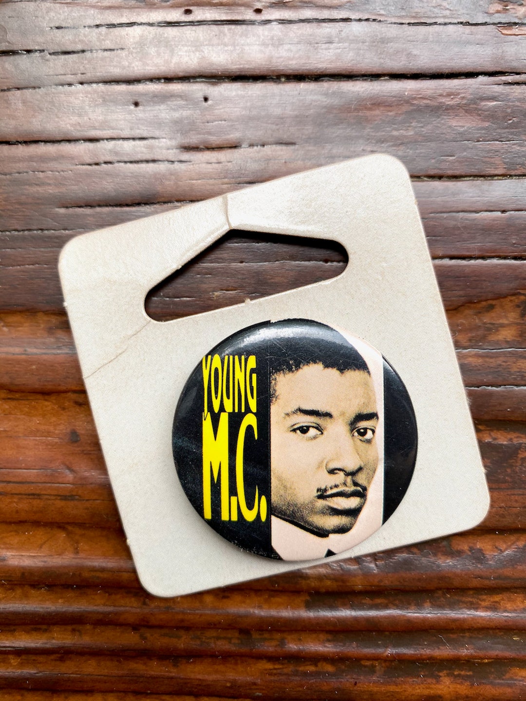 NOS 1990s Young MC Button Pin, on Original Card, Button-up - Etsy