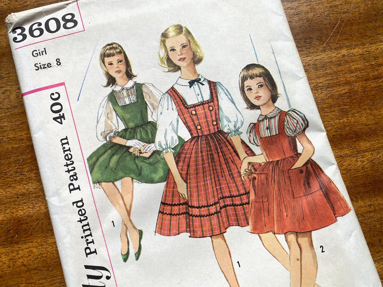 Simplicity 3608, 1967 1960s Sewing Pattern, Girls' Jacket, Skirt, Pants ...