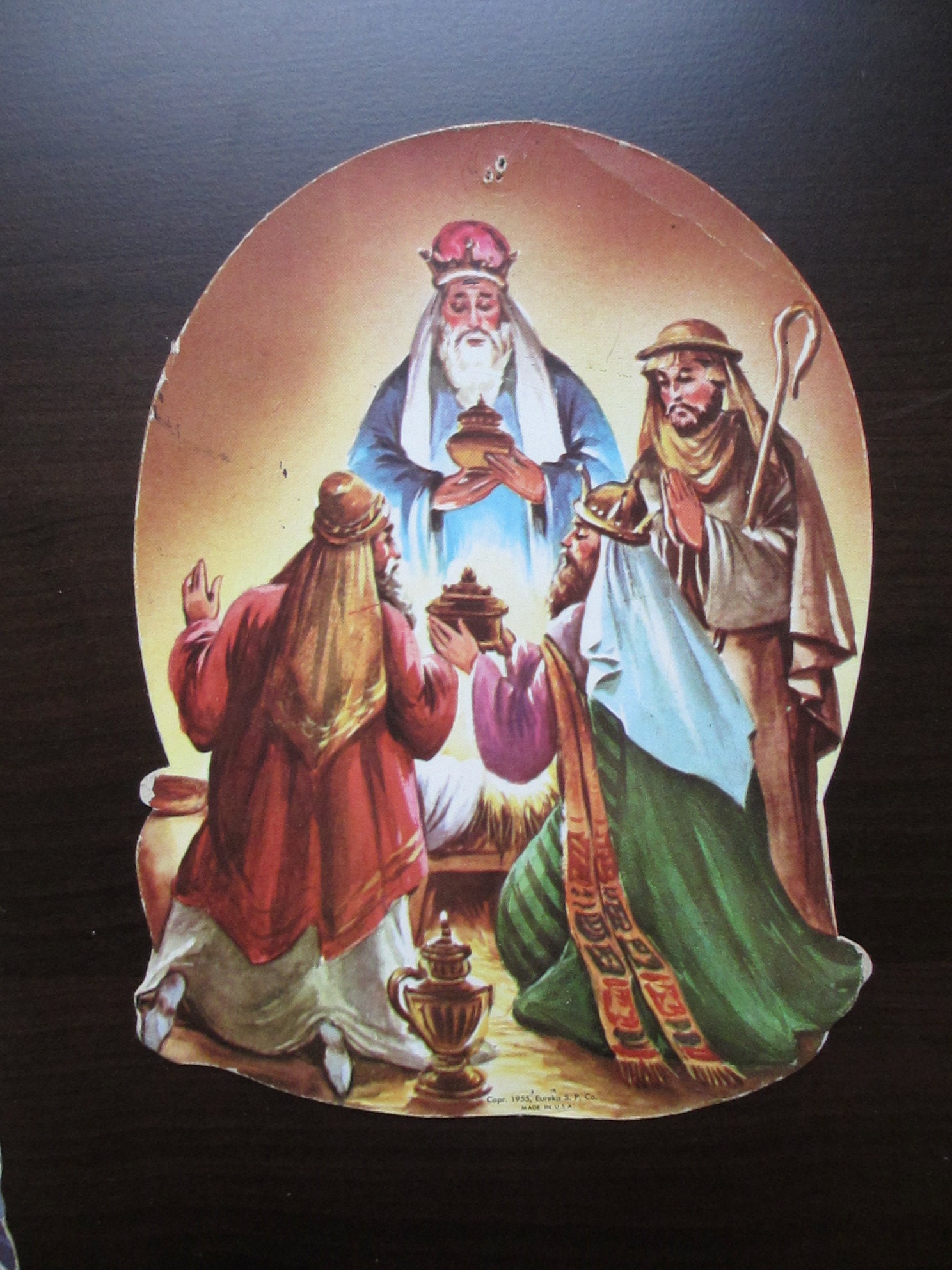 Set of 3 Magi / Three Kings and Shepherds Paper Wall Decorations, Die ...