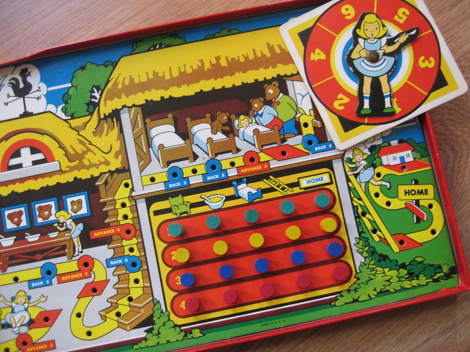 Goldilocks Vtg 1954 Cadaco-ellis Children's Board Game - Etsy