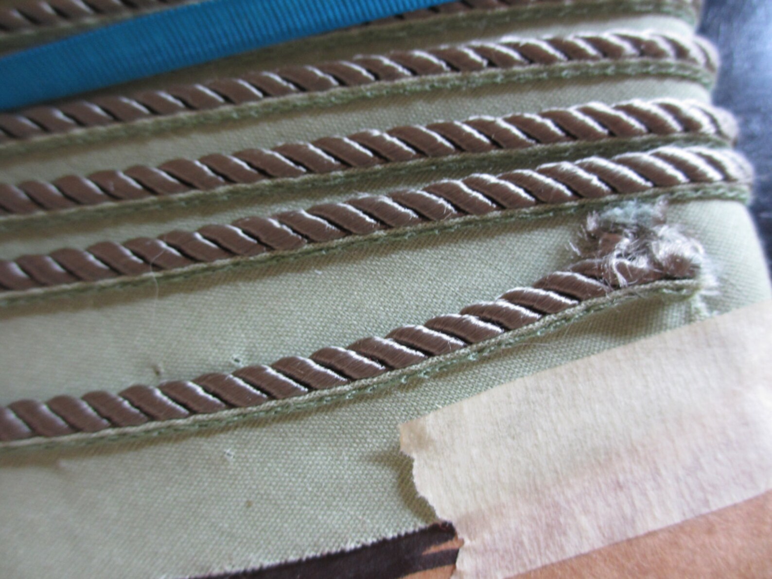 Green Twisted Braid Upholstery Trim / 1/4 Inch Width / Upcycle Sewing ...