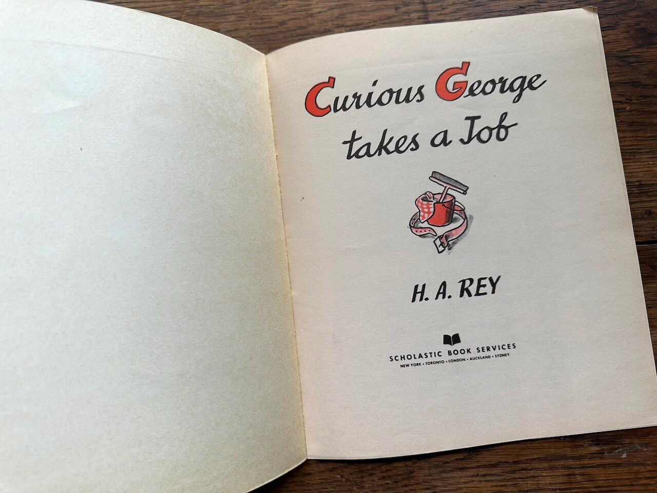 Curious George Takes a Job, 1947 Scholastic Paperback, Excellent ...