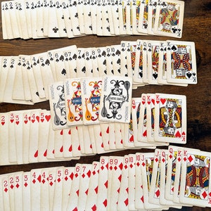 Lot of 3 Vintage Card Decks, All Complete, Boxes, Crown, Imperial ...