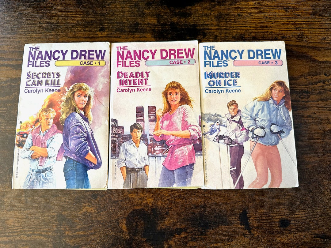 Cases 1, 2, 3 the Nancy Drew Files - Carolyn Keene 1986 Pulp Paperbacks ...