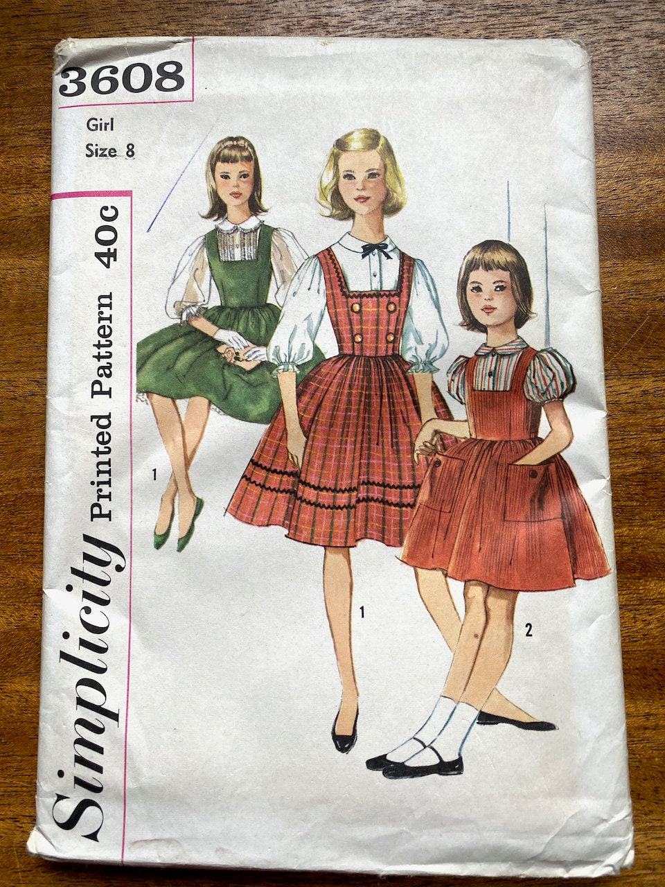 Simplicity 3608, 1967 1960s Sewing Pattern, Girls' Jacket, Skirt, Pants ...