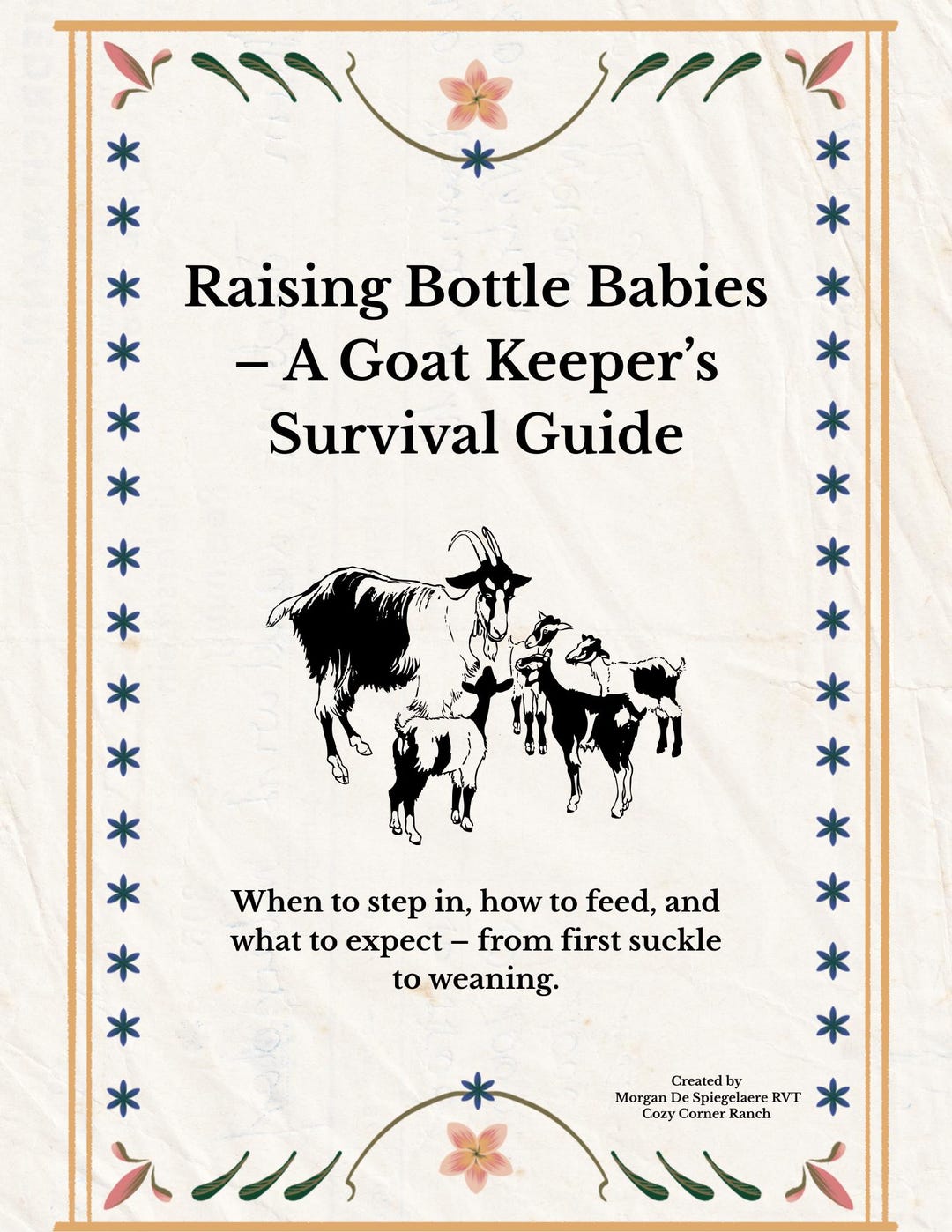Goat Bottle Feeding Guide PDF | Baby Goat Care Schedule | Tube Feeding ...