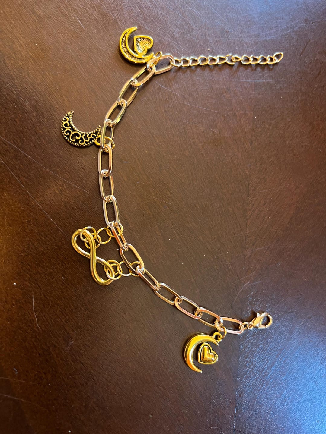 Infinity Link Chain Necklace With Charms - Etsy